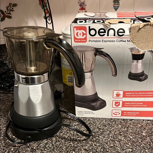 Kitchen | Bene Casa Portable Espresso Coffee Maker Silver | Poshmark